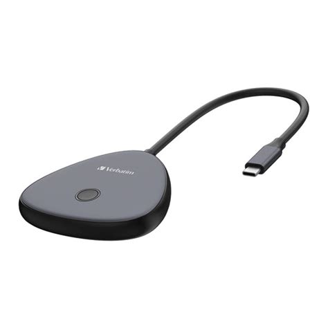 Verbatim Share My Screen 4K USB C Wireless Display Adapter With USB Hub And Card Reader WDA 02