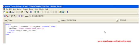 online training oracle applications