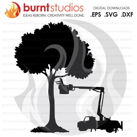 SVG Cutting File Tree Trimmer And Bucket Truck Arborist Etsy