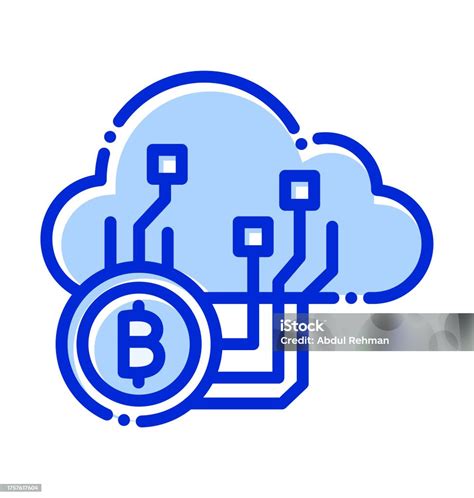 Cloud Mining Mining Bitcoin Mining Cryptocurrency Fully Editable Vector