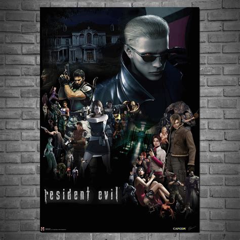 Плакат Оселя зла всі персонажі Resident Evil 60×43см продаж ціна у Львові Картини від