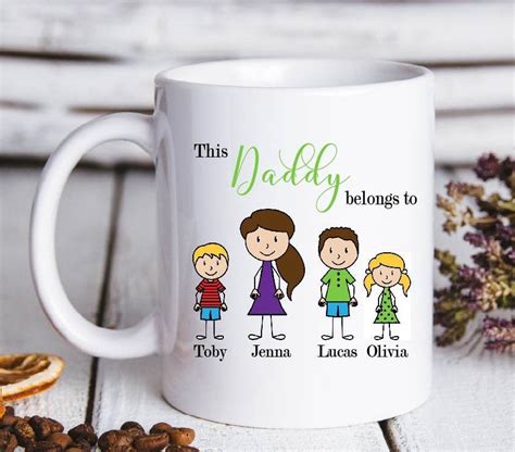 This Daddy Belongs To Mug Daddy Mug Fathers Day T Etsy