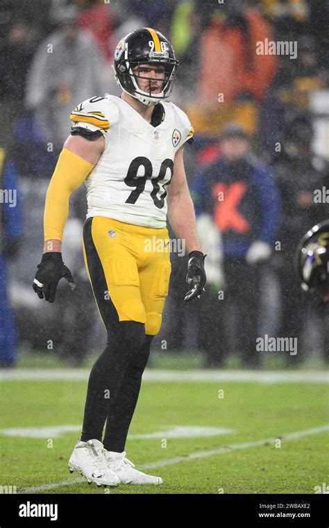 Pittsburgh Steelers Linebacker Tj Watt 90 In Action During The