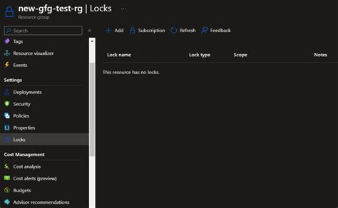 Resource Locks In Microsoft Azure Geeksforgeeks