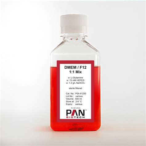 Pan Biotech Dmem F12 1 1 W L Glutamine W 15 Mm Hepes W 1 2 G L