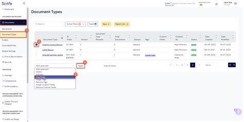 How Do I Deactivate A Document Type Scilife
