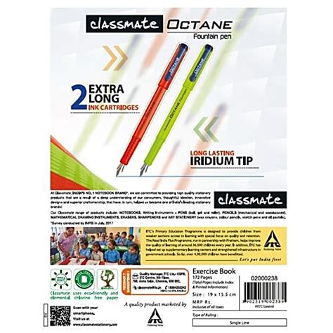 Buy Classmate Notebook Ruled Small Single Line Hard Bound 172 Pages