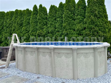 12x24x52 Hampton Oval Pool Above Ground Pools The Pool Factory