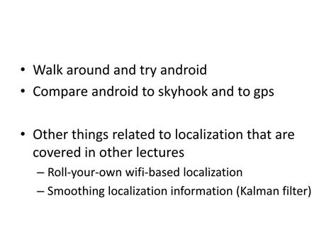 Ppt Android Wifi Based Localization Powerpoint Presentation Free