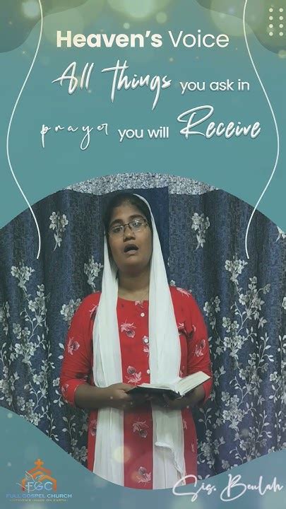 Heaven S Voice All Things You Ask In Prayers You Will Receive Sis