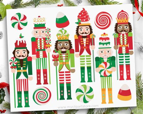 Nutcrackers Clipart Candy Nutcracker Svg Christmas Clipart Red And