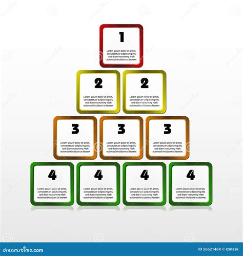 Progress Square Pyramid Stock Vector Illustration Of Panel 26621464