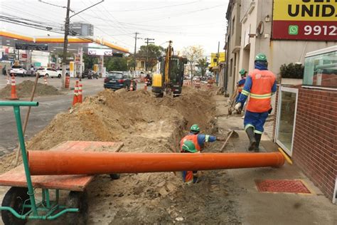 Obras da segunda fase do VLT avançam em vários bairros de Santos Notícia Prefeitura de Santos