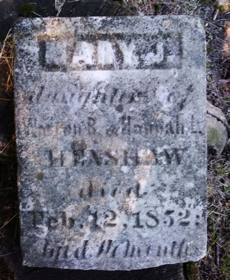 Mary J Henshaw 1851 1852 Find A Grave Memorial