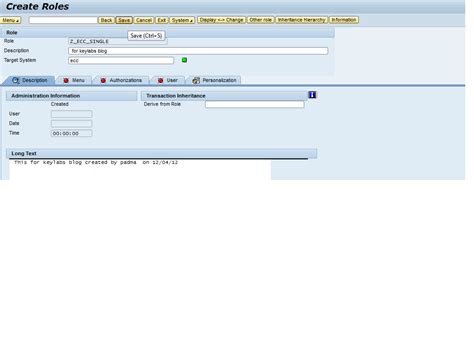 sap security tutorial single role creation using pfcg in sap security