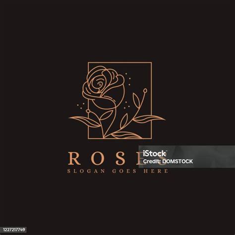 네이처 로즈 벡터 아이콘 디자인 라인 아트 스타일 드로잉 장미에 대한 스톡 벡터 아트 및 기타 이미지 장미 로고 꽃 식물 Istock