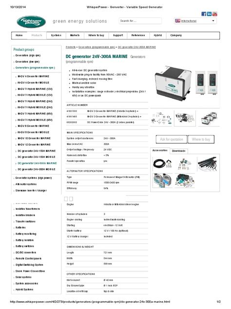 Whisperpower Genverter Variable Speed Generator Pdf Power