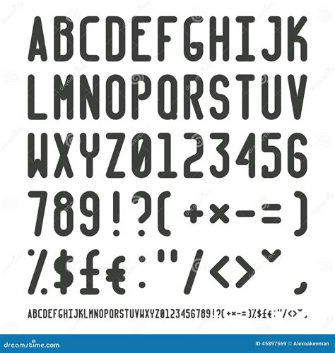 Vector Simple Narrow Outline Font With Uppercase Letters Of Latin