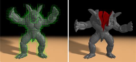 Left The Coarse Hexahedral Simulation Grid And The High Resolution