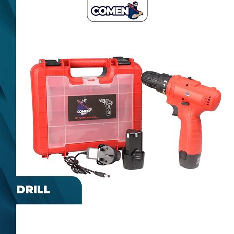 Comen 12v Cordless Drill Set Wireless Electric Screwdriver Power Hand