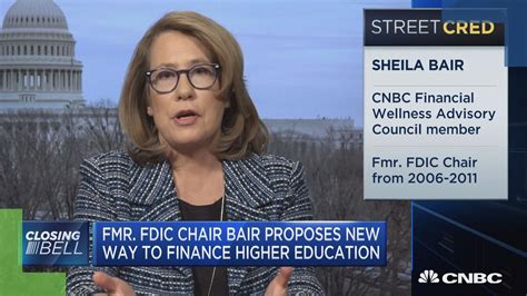 Former Fdic Chair Sheila Bair Discusses Her Plan To Fund Higher