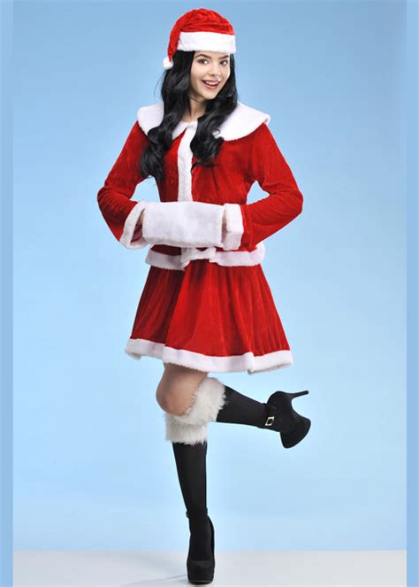 Womens Christmas Mrs Claus Santa Costume Ladies Mrs Christmas Santa Costume