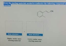 Solved Draw The Starting Materials Needed To Synthesize The Chegg