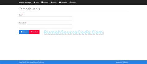 source code forecasting moving average php tugasakhir id