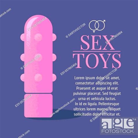Sex Toys Vector Article Template Sex Shop Flyer Design Element Stock