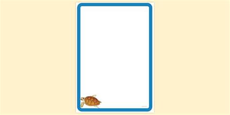 Sea Turtle Page Border Page Borders Twinkl Twinkl