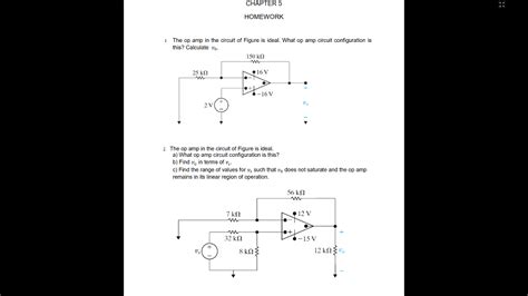 Solved CHAPTER 5 HOMEWORK The Op In The Circuit Of Chegg