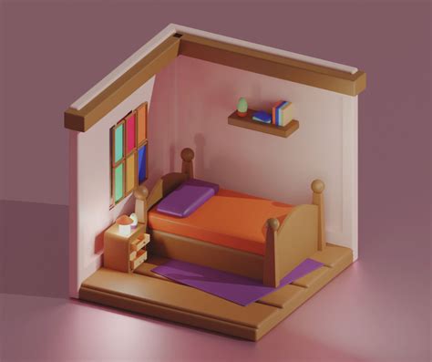 Blender Simple Bedroom Project By Renderlady On Deviantart