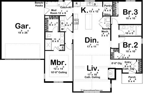 1 Story Cottage Style House Plan Redick Lane