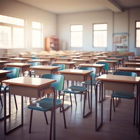 Premium Ai Image Empty College Classroom In University