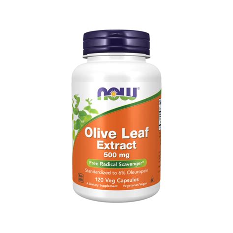 Now Olive Leaf Extract Standardized To 6 Oleuropein