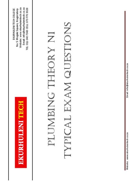 Plmbing Theory N1 Typicals Download Free Pdf Plumbing Soldering