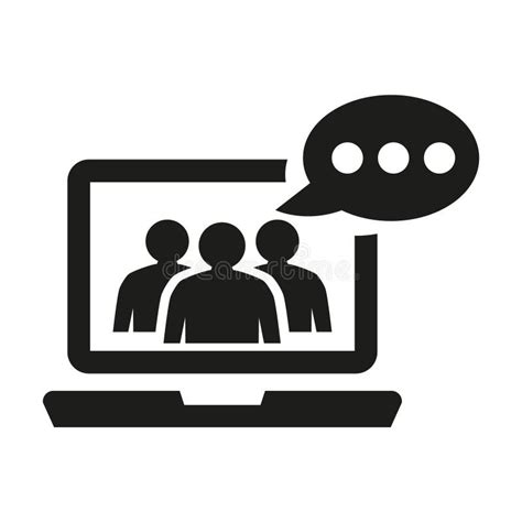 Icône Webinaire En Ligne Sur Fond Blanc Illustration De Vecteur
