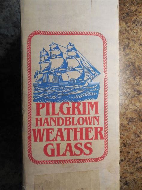 Vintage Weather Glass Water Barometer Instrument Hand Blown Pilgrim