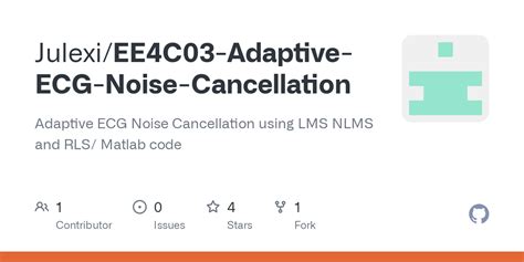 GitHub Julexi EE4C03 Adaptive ECG Noise Cancellation Adaptive ECG