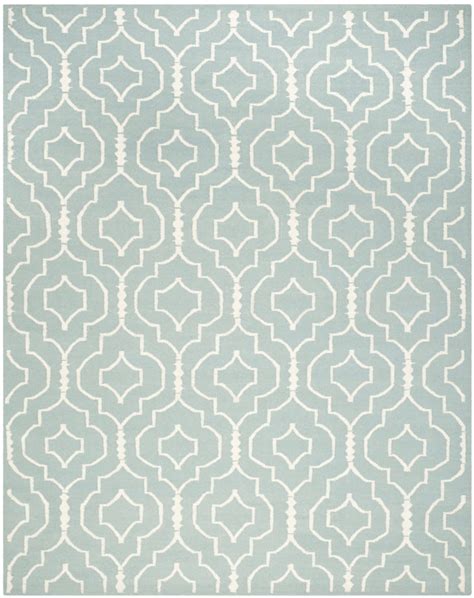 Safavieh Dhurries DHU637C Light Blue Ivory Rug Studio