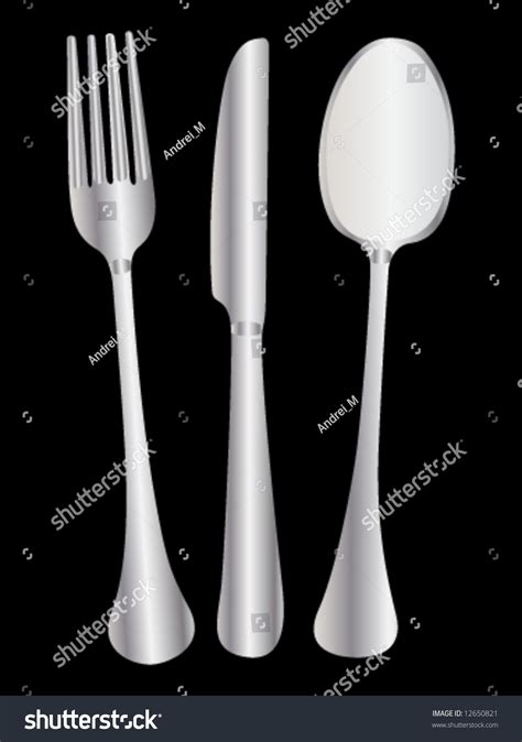 Fork Knife Spoon Vector Illustration 12650821 Shutterstock