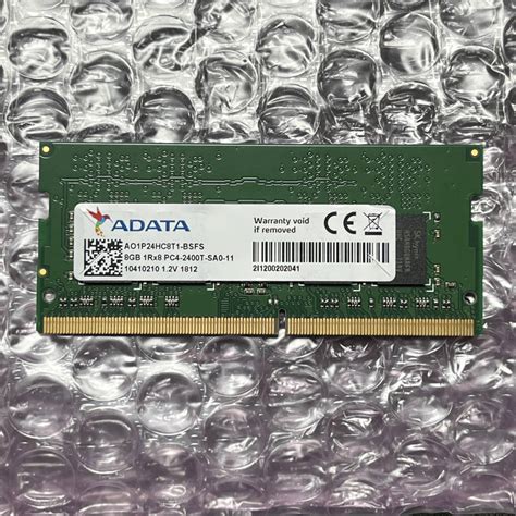 Yahooオークション Adata Pc4 2400t Ddr4 8gb 1rx8 ノートパソコン