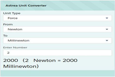 Astrea Unit Converter Salesforce Lightning Component Unit Converter