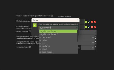 Mcreator 20234 Will Show Tag Type With Text And Color In The Tag