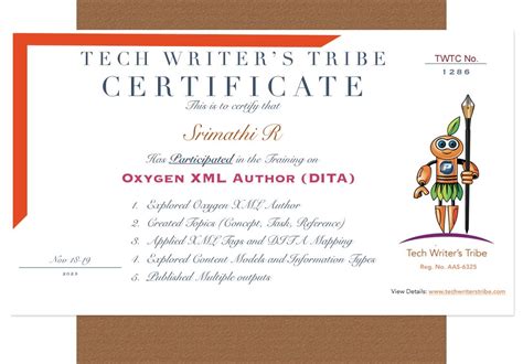 srimathi r on linkedin techcomm oxygenxml certificationachievement