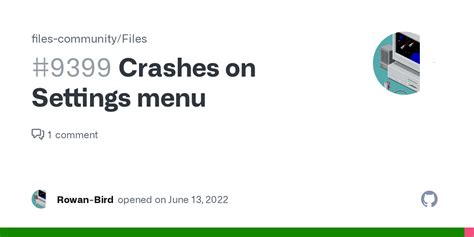 Crashes On Settings Menu Issue Files Community Files Github