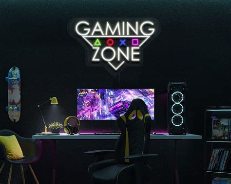 Gaming Neon Sign Gaming Room Decor Gamer Neon Sign Gaming Zone Led