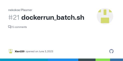 dockerrun batch sh · issue 21 · nekokoe plasmer · github