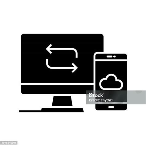 Cloud Sync 아이콘 솔리드 스타일 웹 페이지 모바일 앱 Ui Ux 디자인을 위한 벡터 아이콘 디자인 요소 0명에 대한