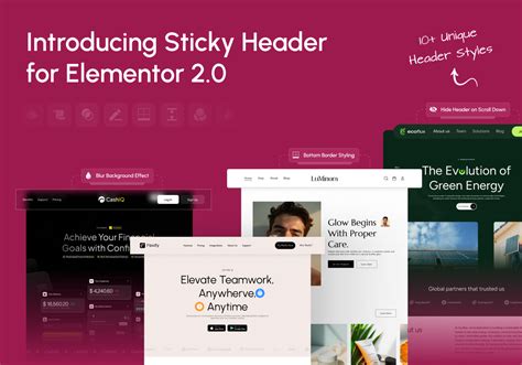 Sticky Header Effects For Elementor Wordpress Plugin